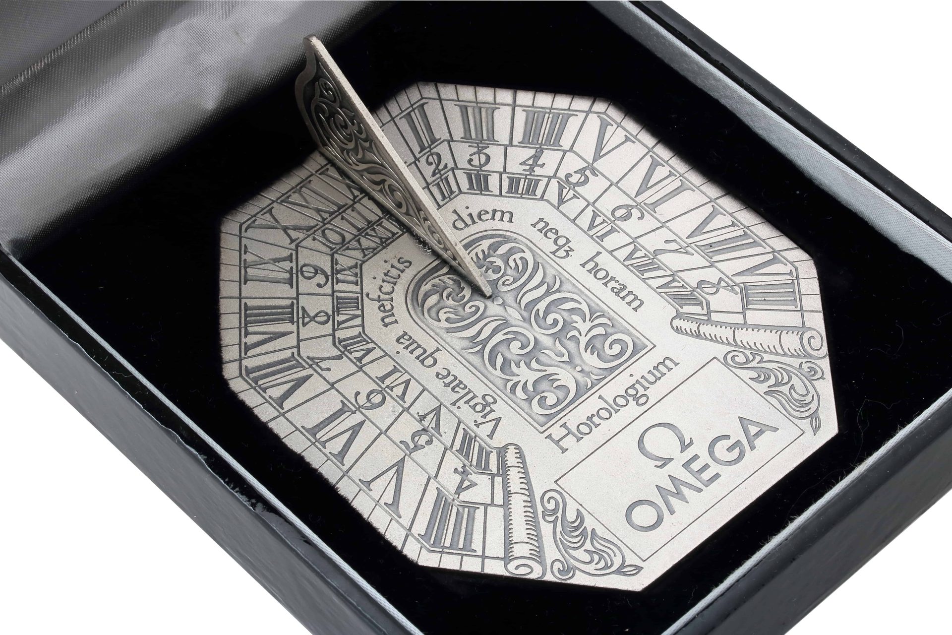 Rare Omega Watch Desk Horologium Sundial Display