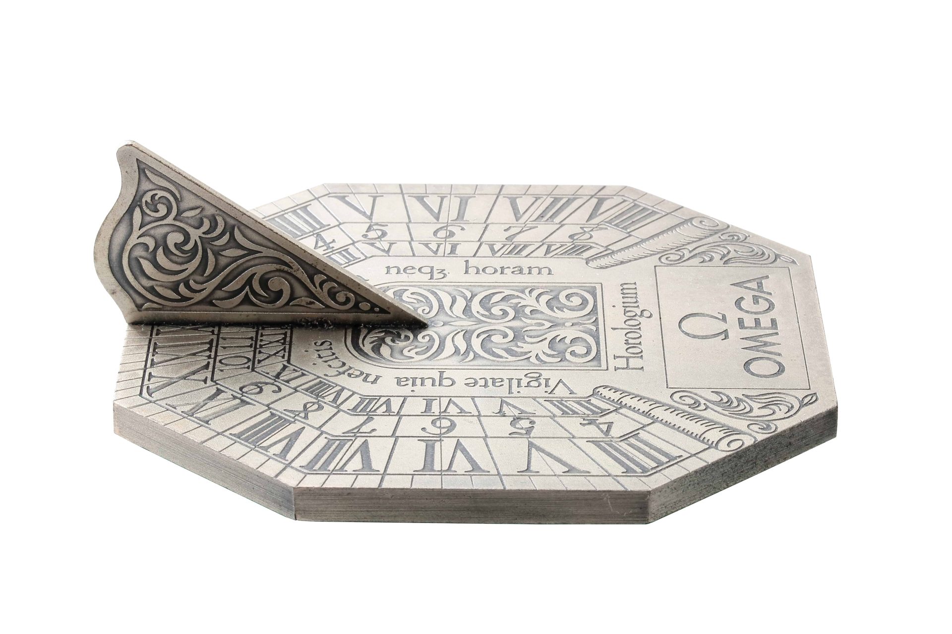 Rare Omega Watch Desk Horologium Sundial Display