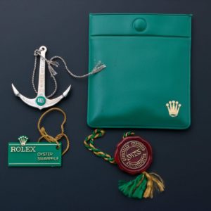 Rolex Green Dot Anchor Hang Tags Pouch