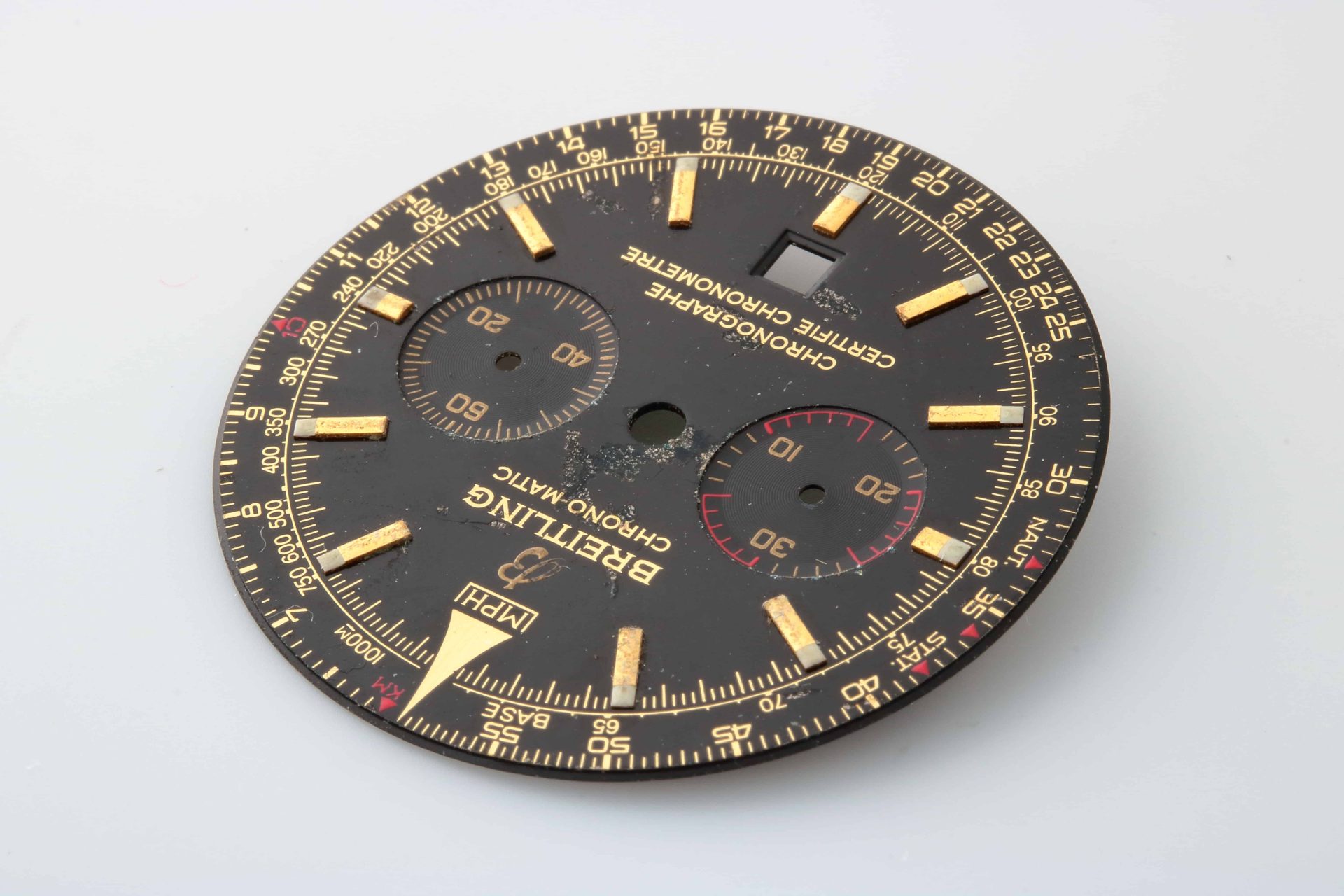 Breitling Chrono-Matic Chronograph Date Watch Dial | Rare Watch Parts